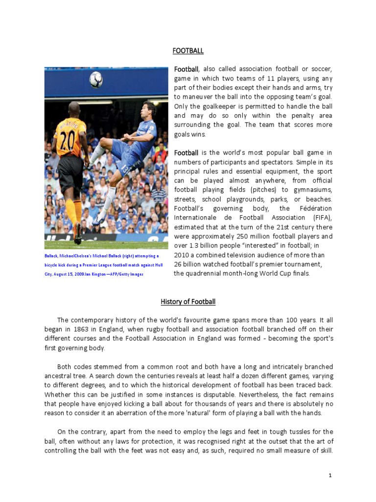 Football PDF | PDF | Association Football | Athletic Sports