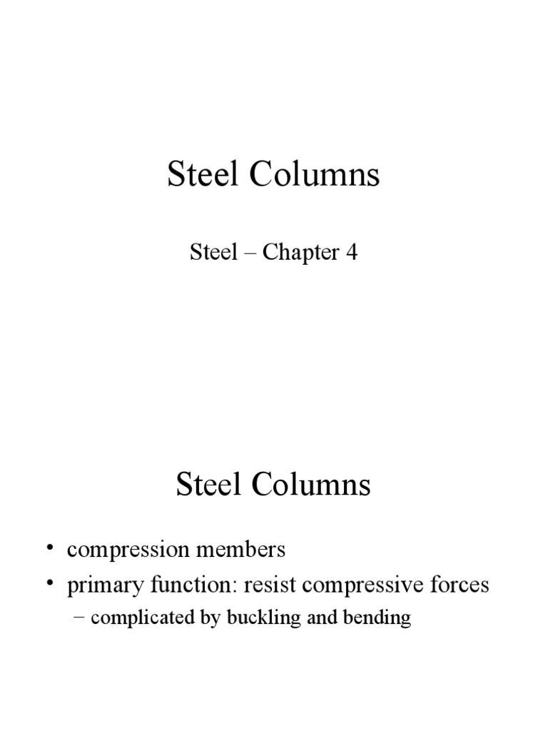 Steel Columns | PDF | Buckling | Solid Mechanics
