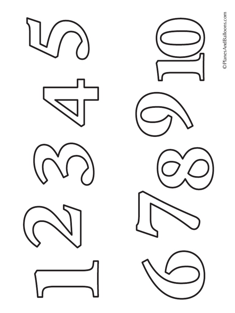 Numbers 1-20 Coloring Pages PDF | PDF