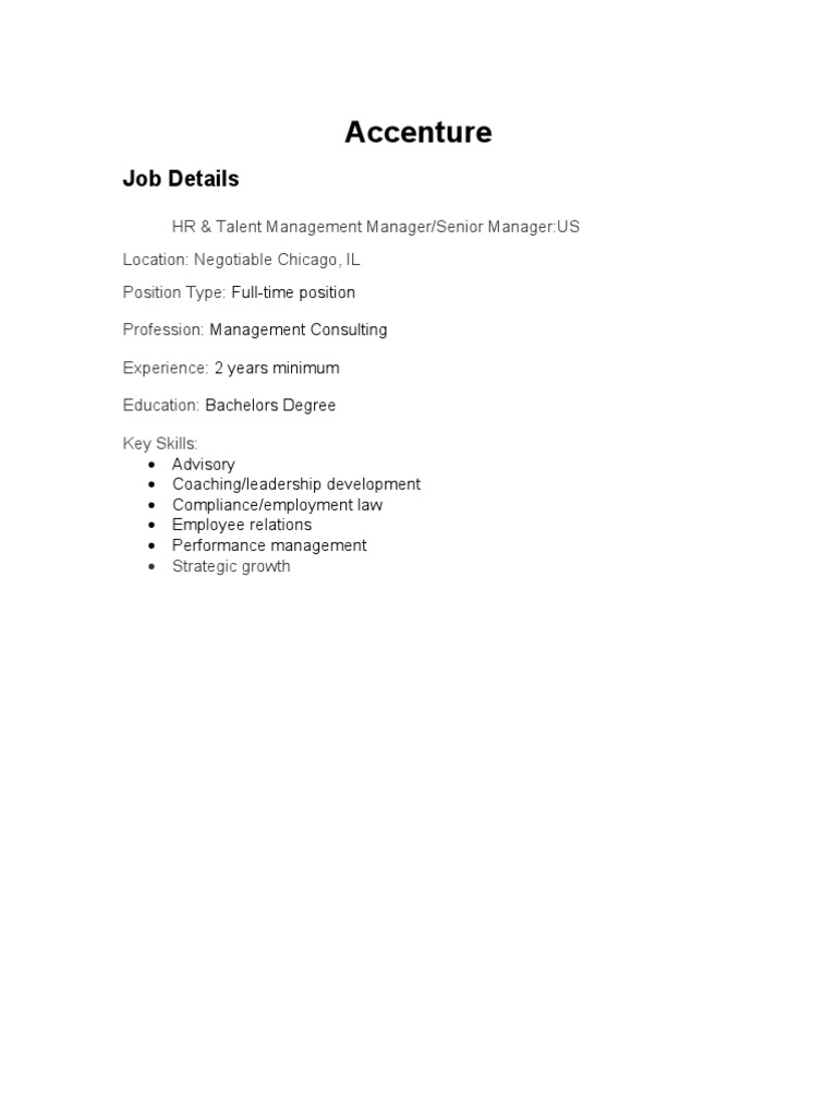 Accenture | PDF | Human Resources | Talent Management