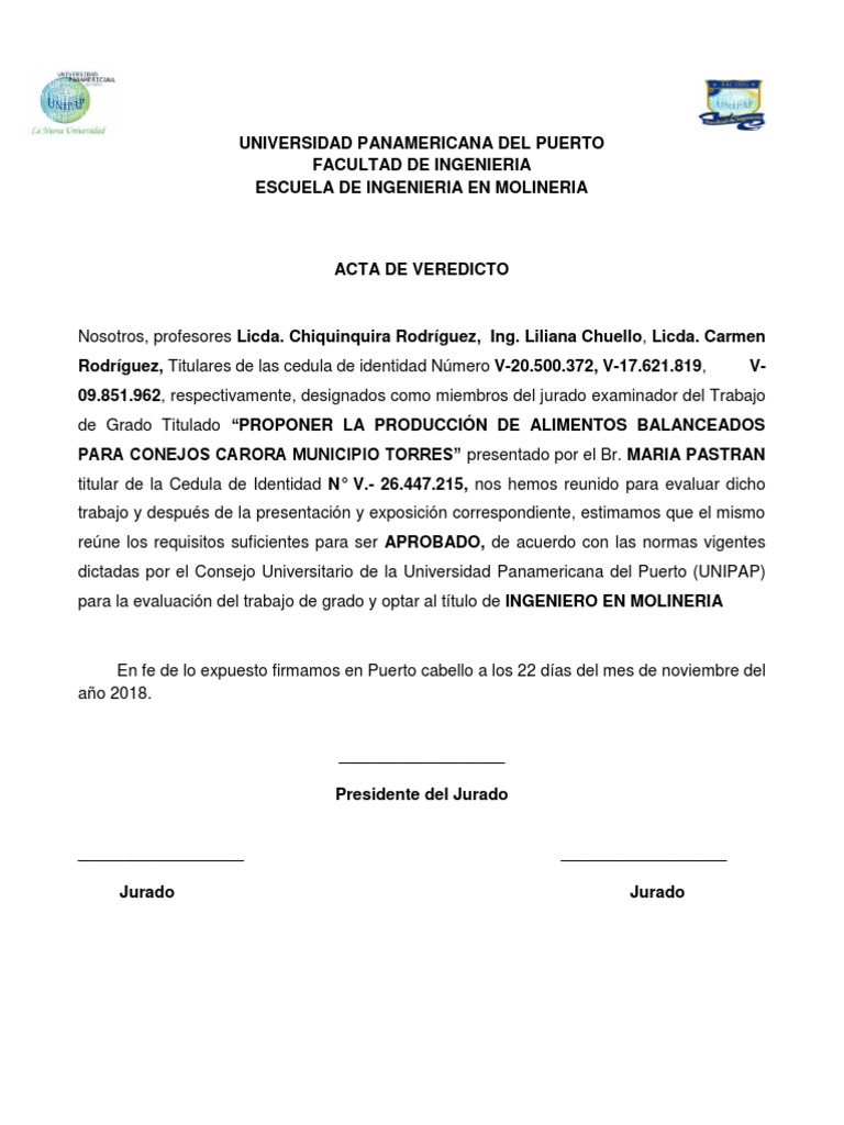 Acta de Veredicto | PDF