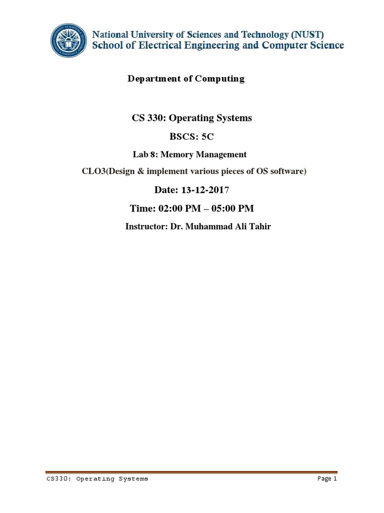 CS333 OS Lab8 BSCS5C | PDF | Computer File | Operating System