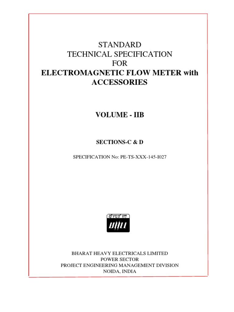 Electromagnetic Flow Meter | PDF | Specification (Technical Standard ...