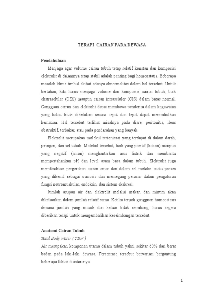 Terapi Cairan | PDF
