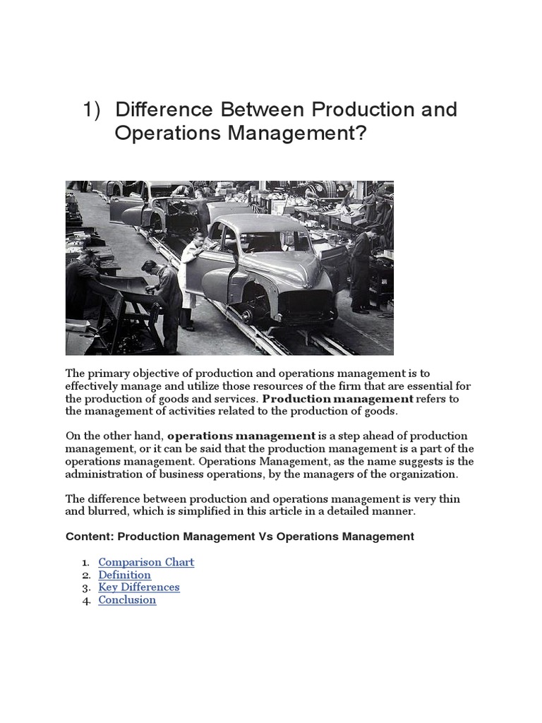 Pom Question and Answers | PDF | Operations Management | Strategic ...