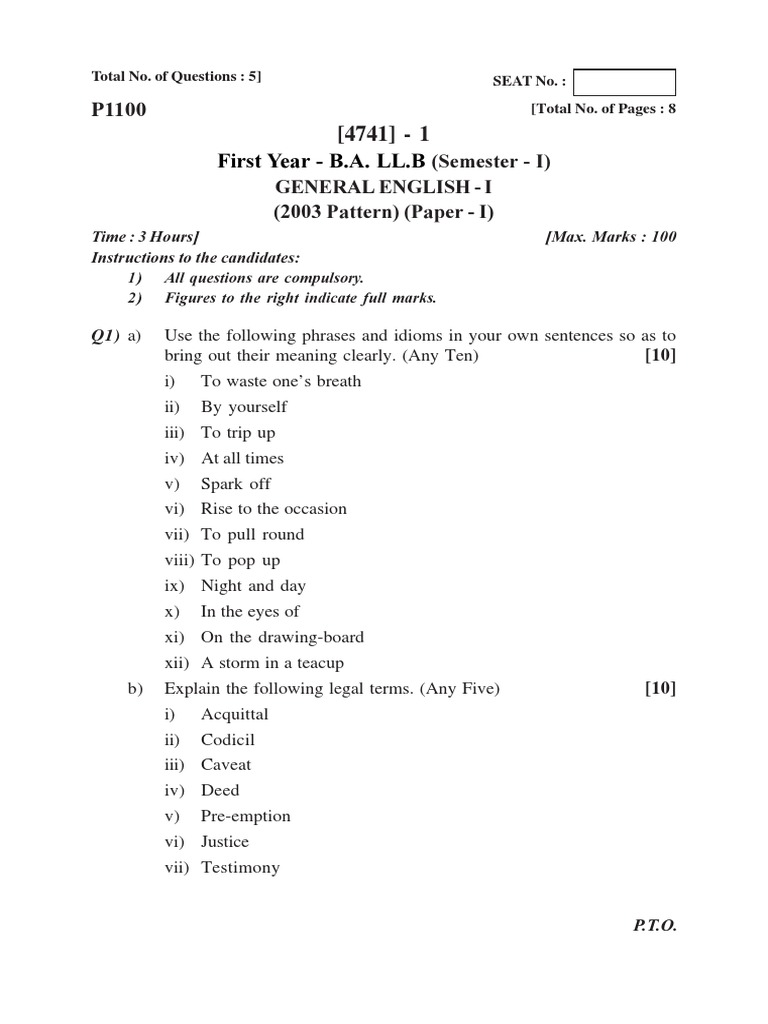 Ba LLB | PDF | Burden Of Proof (Law) | Government