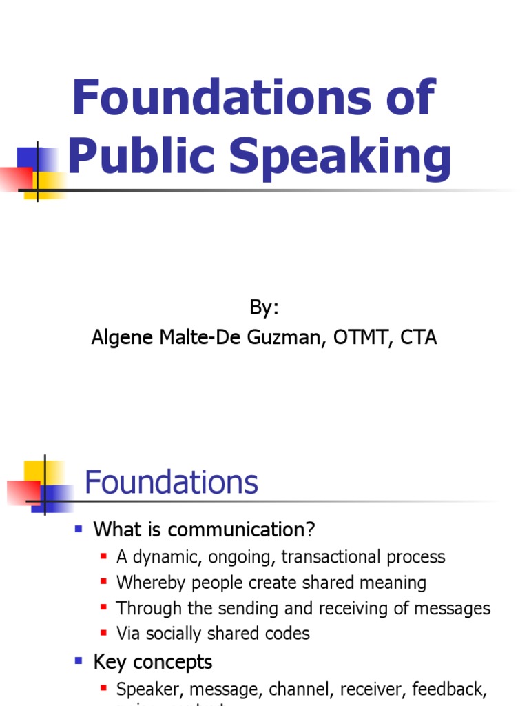 1 - Foundations of Public Speaking | PDF | Communication | Human ...