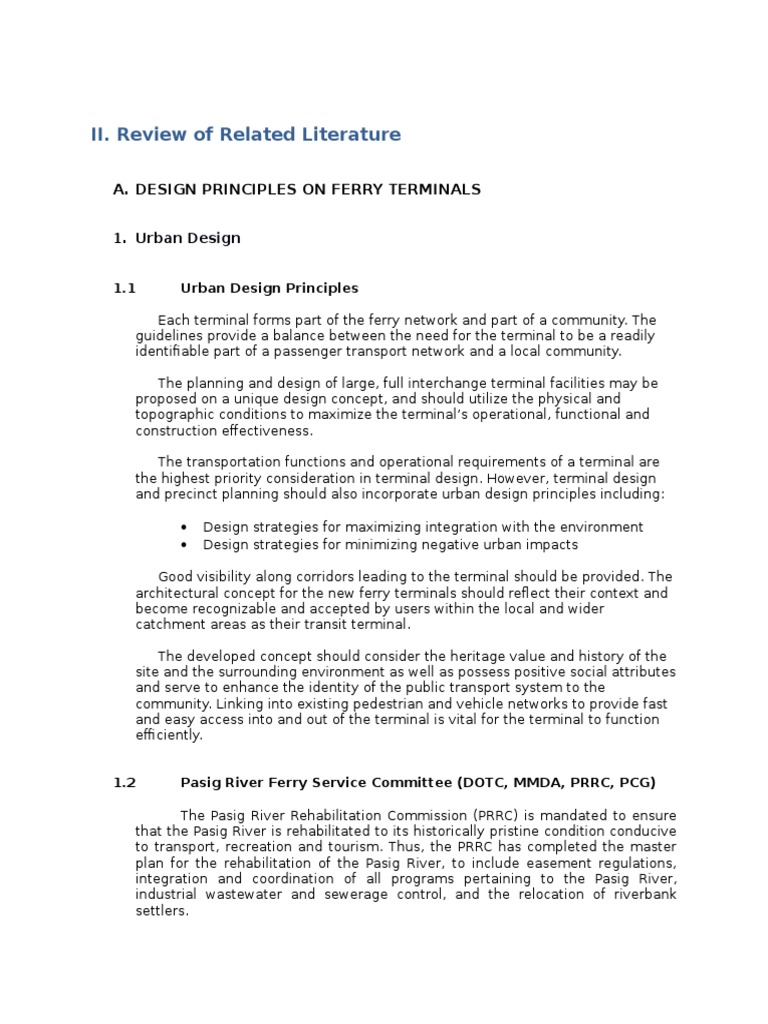 Ferry Terminal Design Principles and Practices | PDF | Transport | Nature