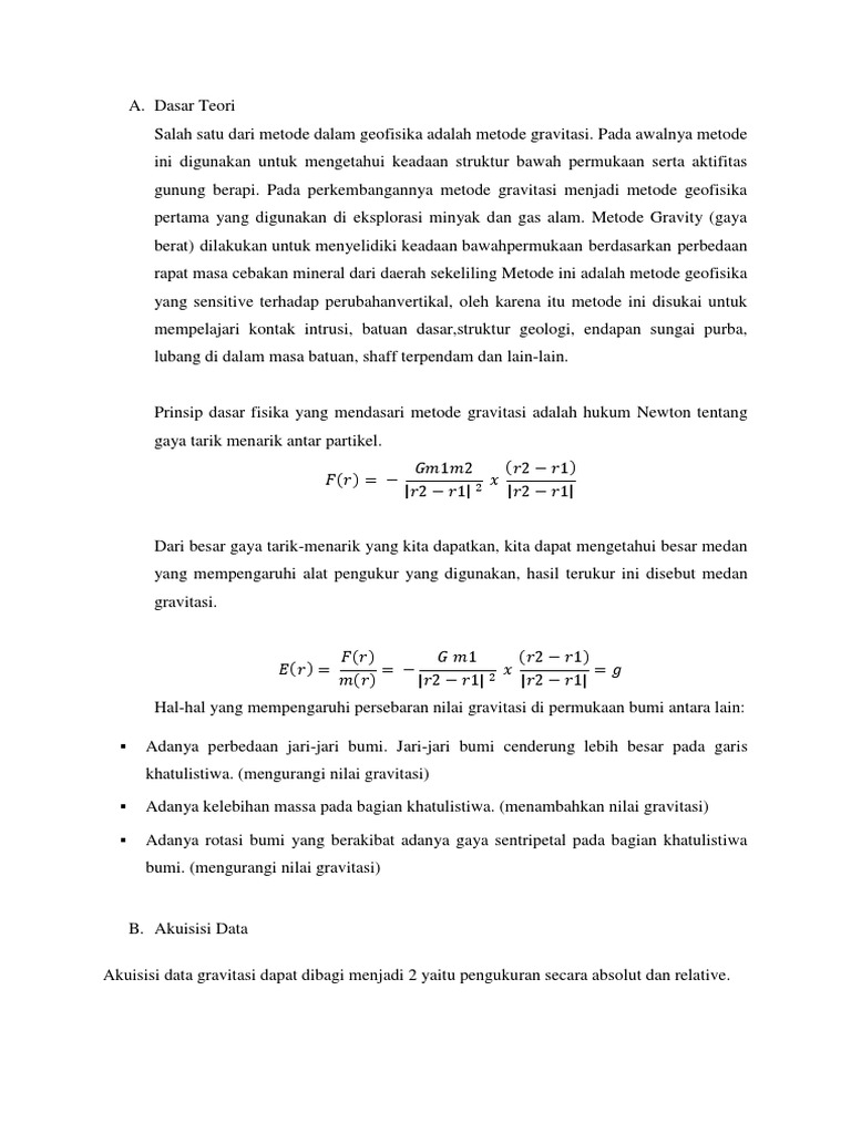 Metode Gravity | PDF