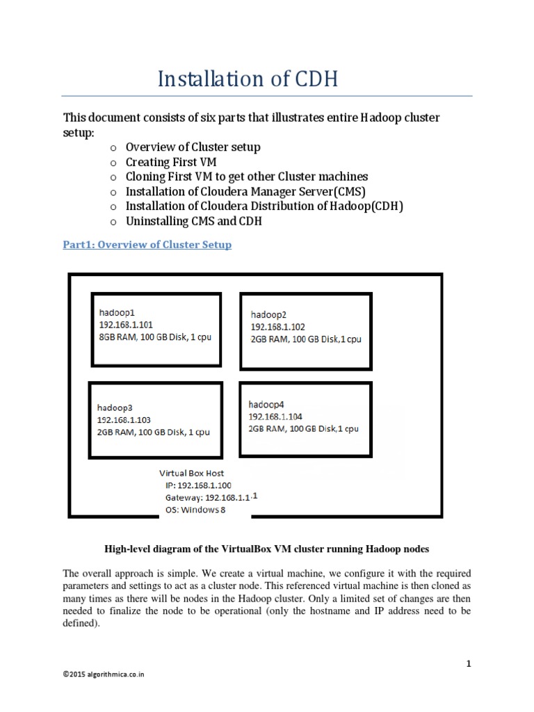 4.b-cdh Installation Via Cloudera Manager | PDF | Virtual Machine ...