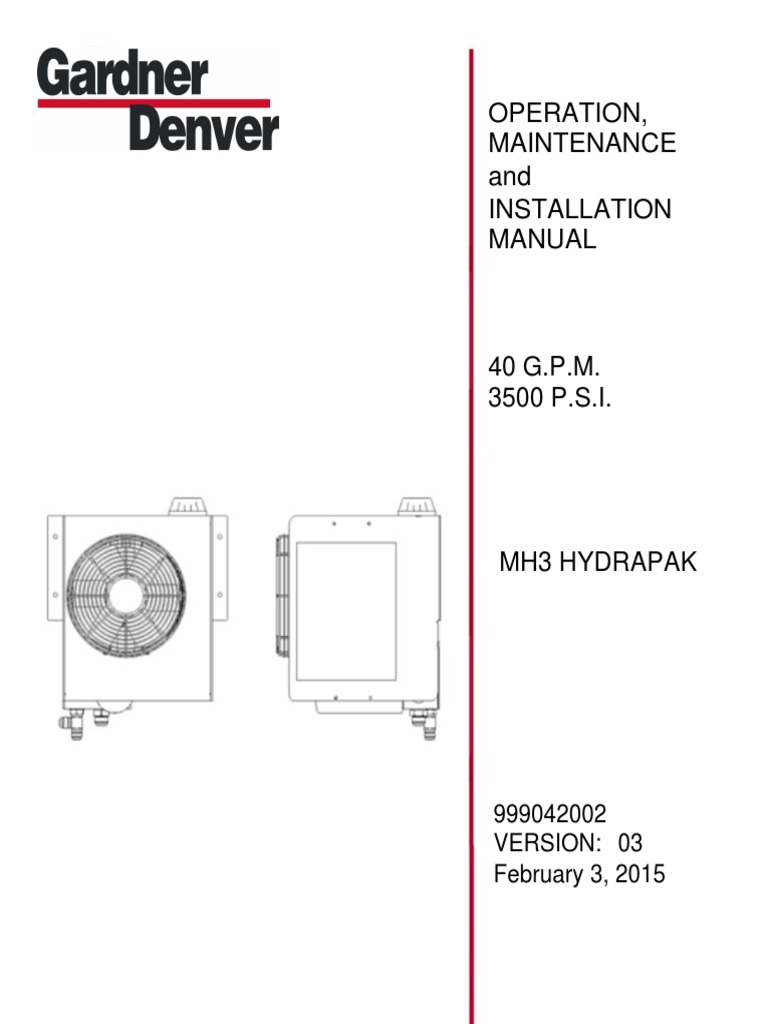 MH3 Hydrapak Gardner Denver | PDF | Pump | Pipe (Fluid Conveyance)
