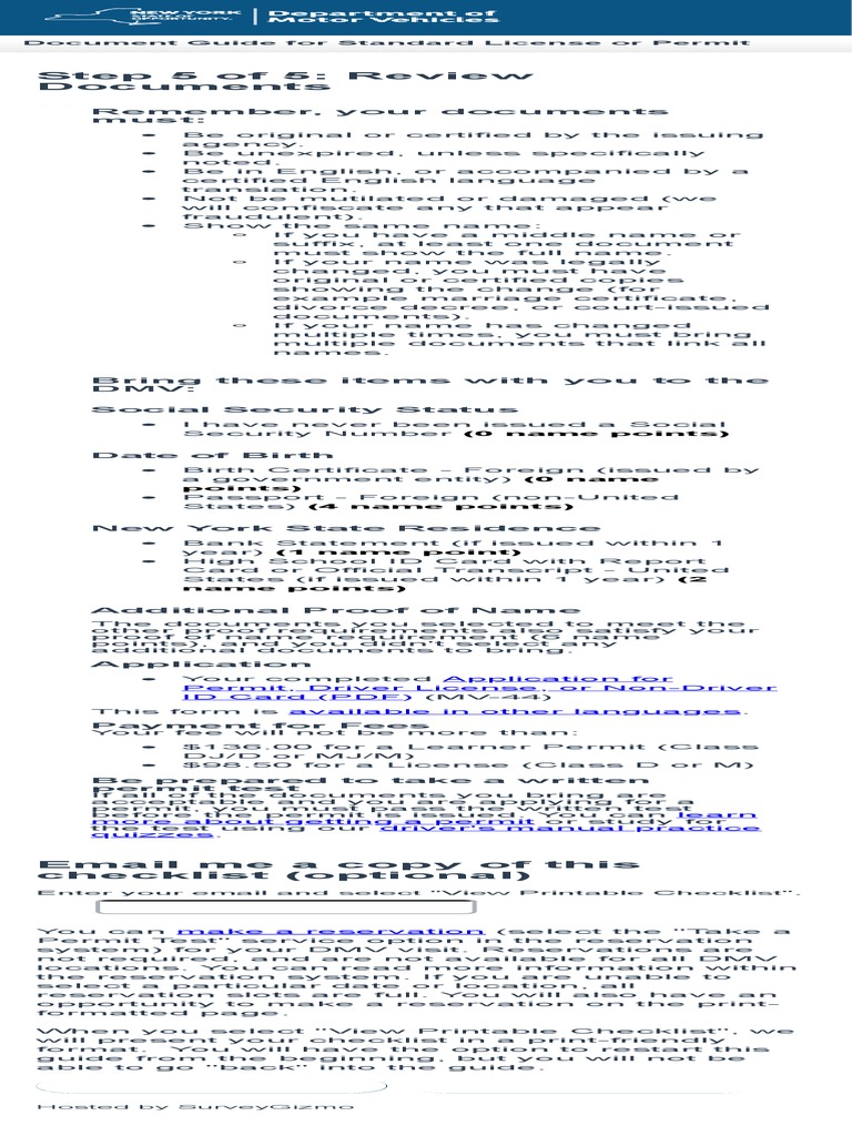 DMV Document Requirements Guide | PDF | Identity Document | License