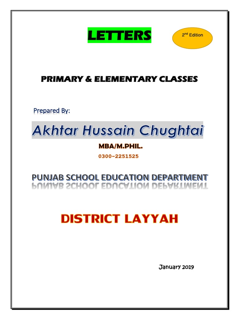 Letters - Primary & Elementary | PDF