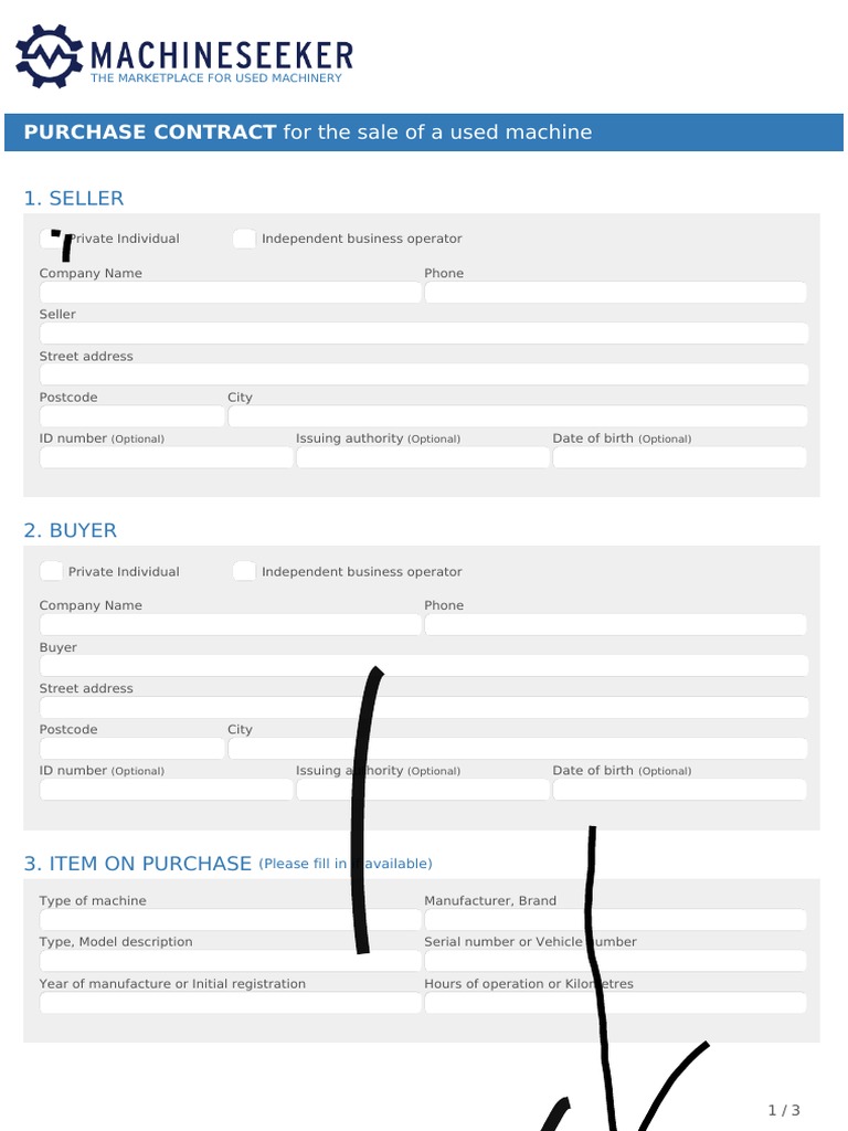 Equipment Sales Contract Template | PDF | Legal Liability | Sales