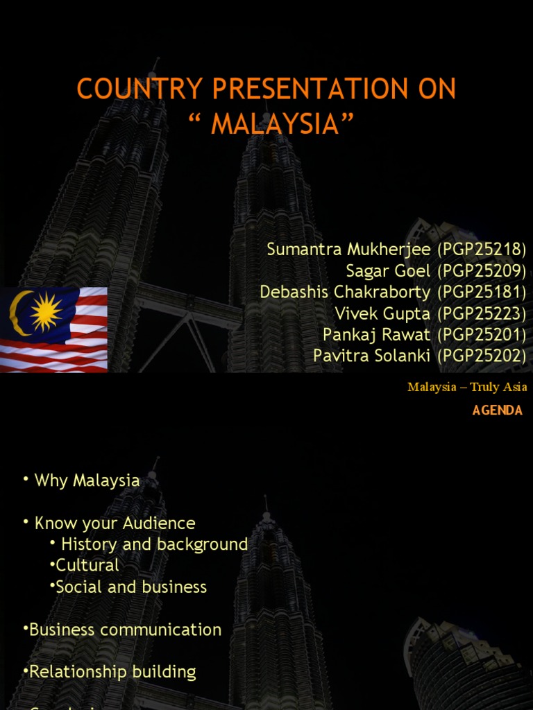 Country Presentation On " Malaysia" | Download Free PDF | Malaysia | Asia