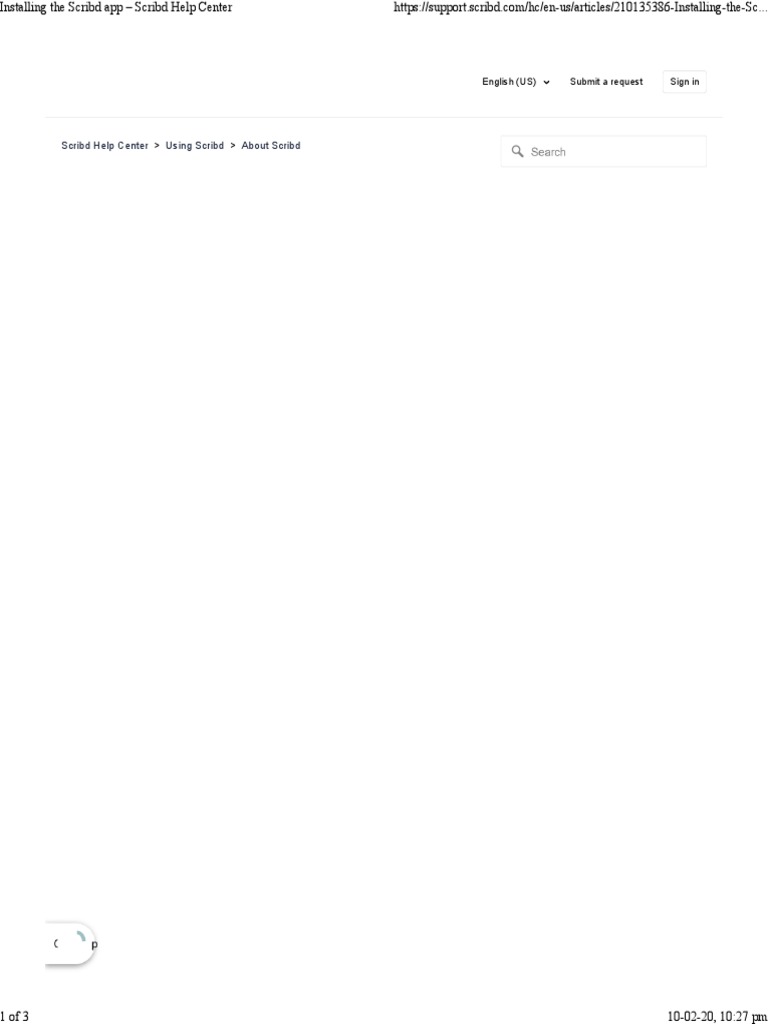 Installing The Scribd App - Scribd Help Center | PDF | Scribd | Barnes & Noble Nook