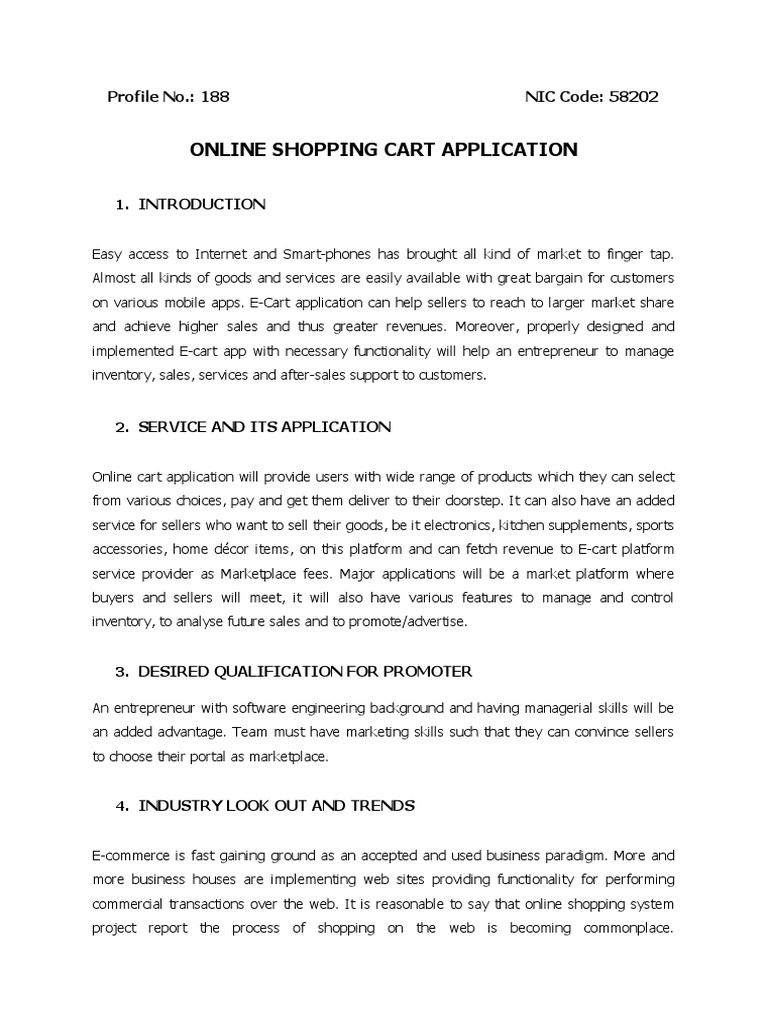 Online Shopping Cart Application | PDF | Online Shopping | Internet