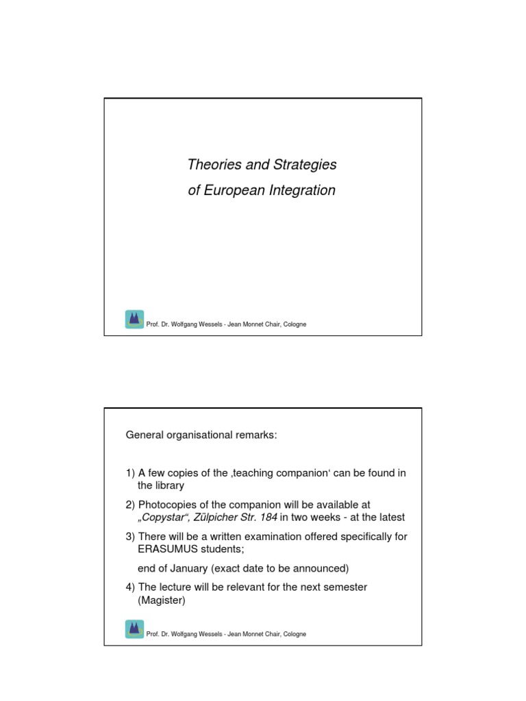 European Integration Theories Overview | PDF | International Relations ...