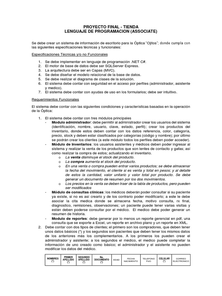 Proyecto Final | PDF | Servidor SQL de Microsoft | Bases de datos