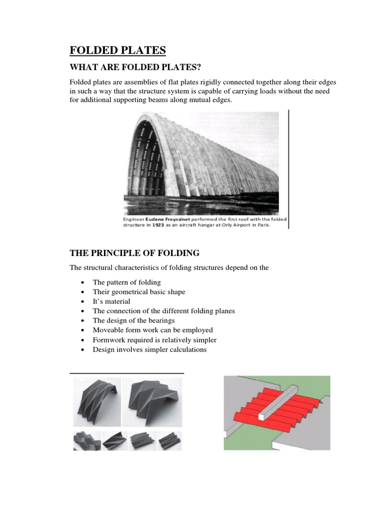 Folded Plates PDF | PDF | Framing (Construction) | Truss