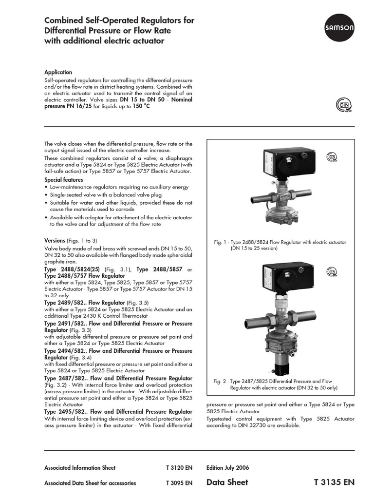 Kombi Ventil Samson | PDF | Valve | Thermostat