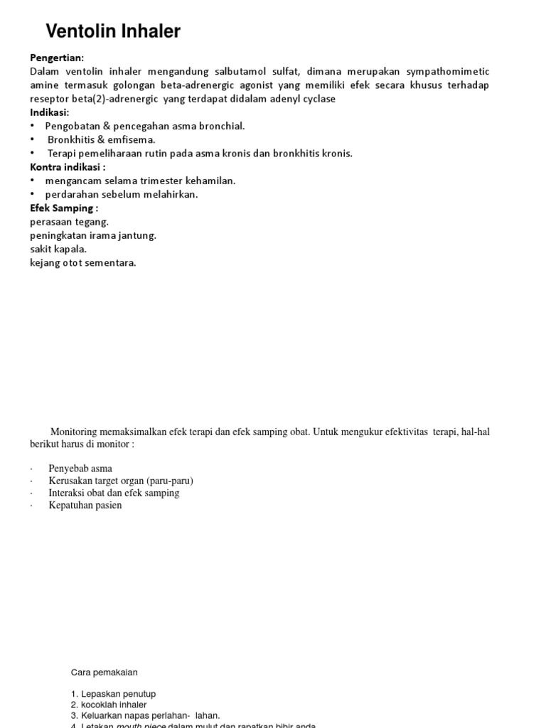 Ventolin Inhaler | PDF