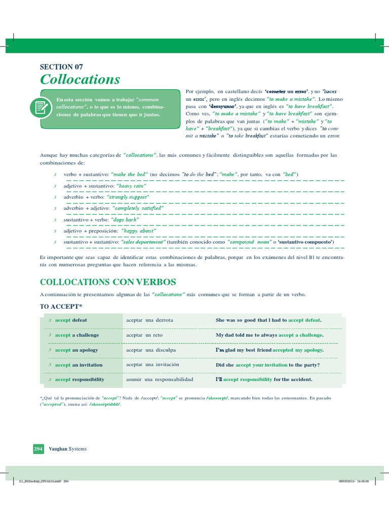 B1 Collocations PDF | PDF | Lingüística | Unidades Semánticas