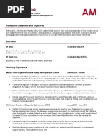 Annotated Resume Sample | PDF | Tutor | Literacy