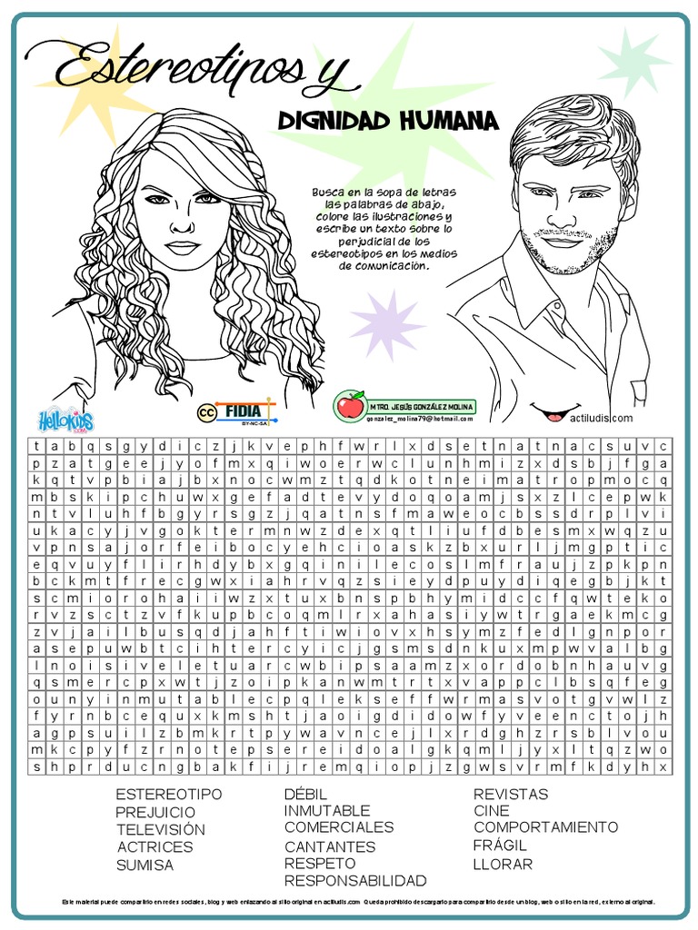 Sopa de Letras - Dignidad Humana PDF | PDF | Red mundial | Internet y web