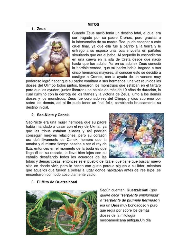 5 Mitos y Leyendas | PDF | Medusa | Zeus