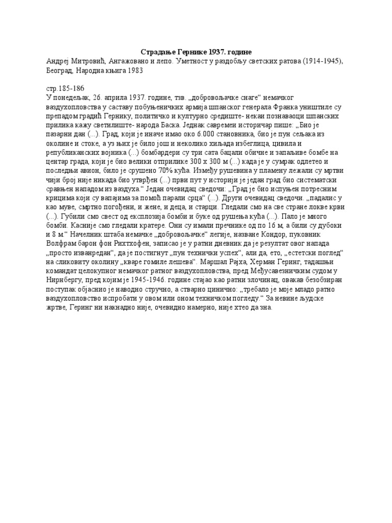 Stradanje Gernike 1937 | PDF