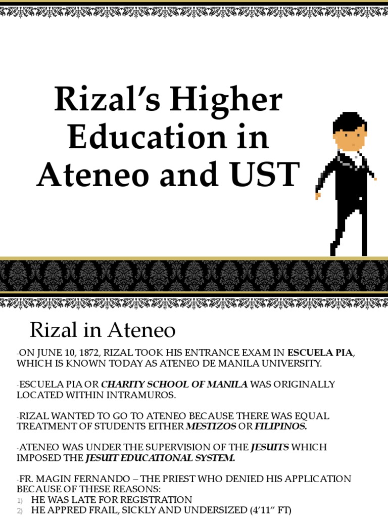 Rizal's Higher Education in Ateneo and UST | PDF | Manila | Roman Empire