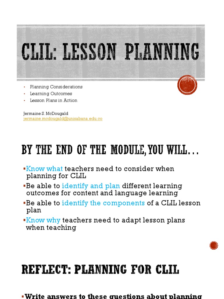 CLIL Lesson Planning | PDF | Lesson Plan | Educational Assessment