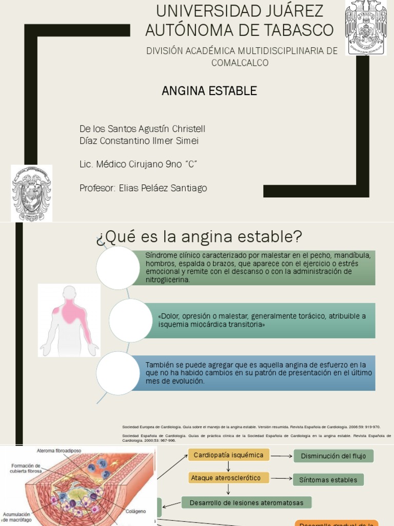 Angina Estable | Descargar gratis PDF | Inflamación | Isquemia