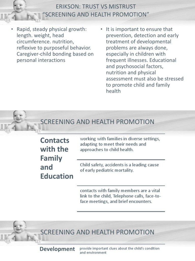Infant ERIKSON: TRUST VS MISTRUST | PDF | Child Development | Relationships