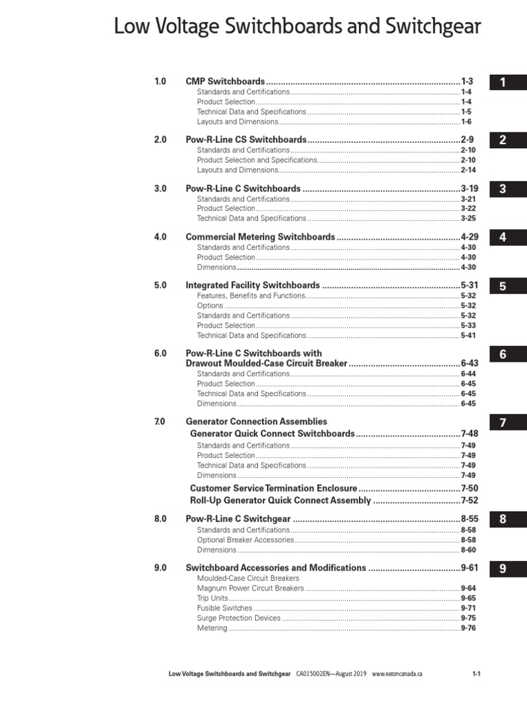Canadian Switchboard Catalogue | PDF | Mains Electricity | Electrical ...