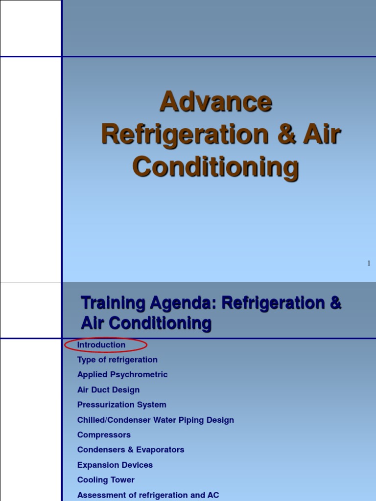 Advance Refrigeration and Airconditioning | PDF | Air Conditioning ...