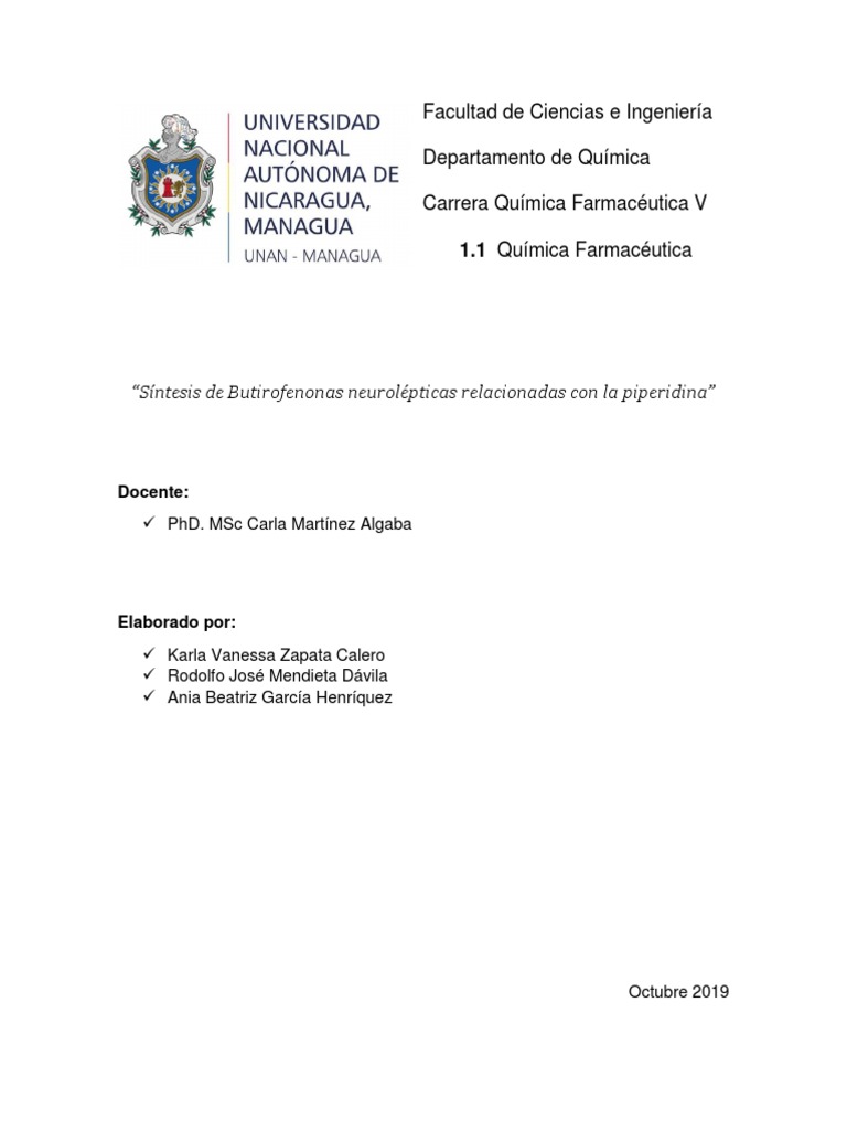 Butirofenonas Final 1 | PDF | Antipsicótico | Farmacología