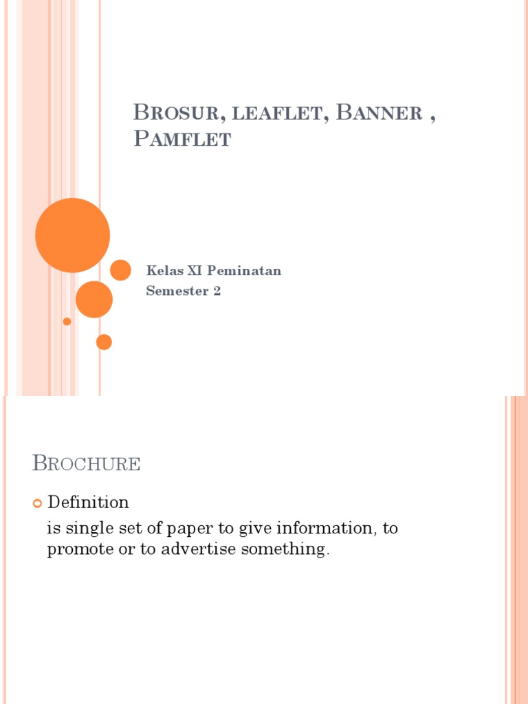 Brosur, Leaflet, Banner, Pamflet | PDF