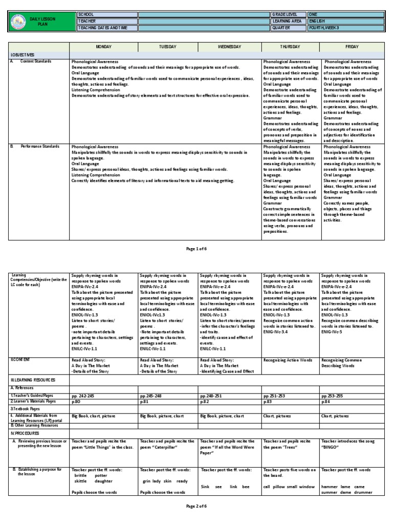 DLP Week 5 | PDF | Word | Reading Comprehension