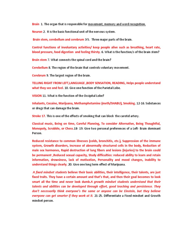 Perdev Quiz Power of The Mind | PDF