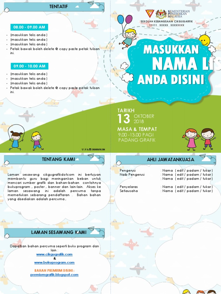 Buku Program Hari Kanak-Kanak (Cikgugrafikdotcom) | PDF