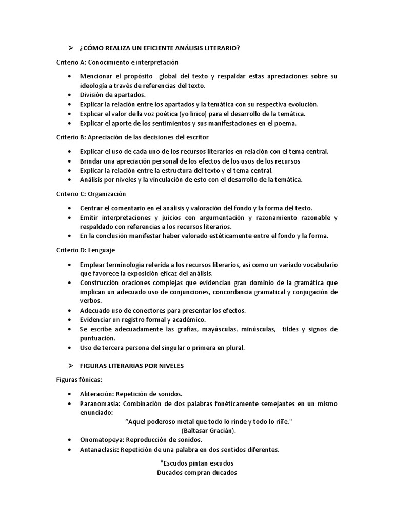 Cómo Hacer Un Análisis Literario | PDF | Gramática | Lingüística