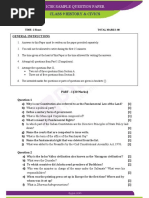 ICSE Class 9 Geography Sample Paper 1 | PDF | Volcano | Oceans