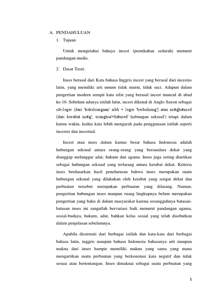 Pendahuluan Incest | PDF