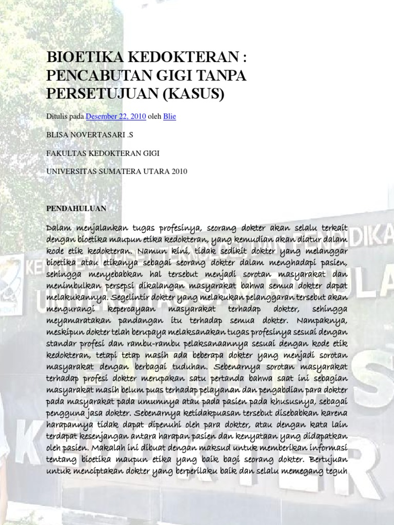 Bioetika Kedokteran | PDF