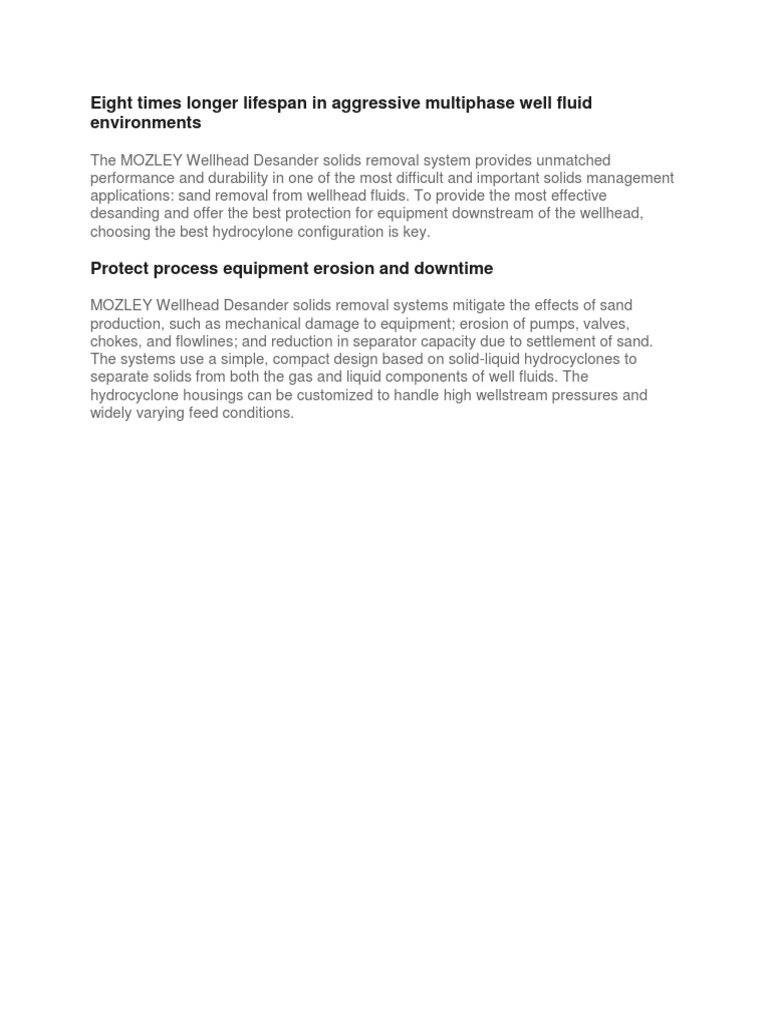 Schlumberger Wellhead Sand Removal | PDF | Solid | Continuum Mechanics