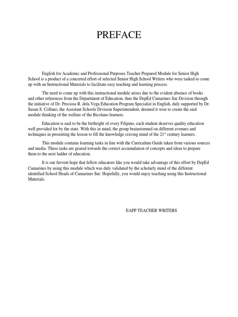 Module Preface | PDF