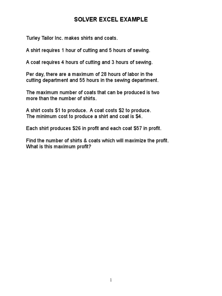 The Simplex Method With Excel | Download Free PDF | Microsoft Excel ...