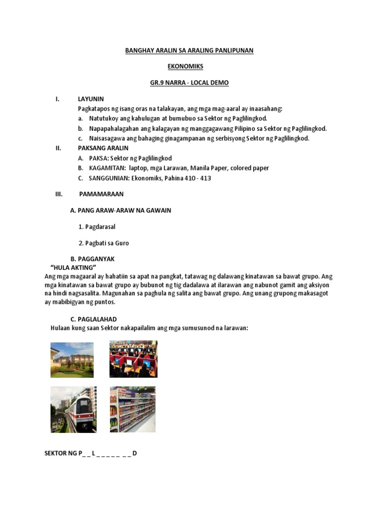 GR.9 LP Sektor NG Paglilingkod | PDF